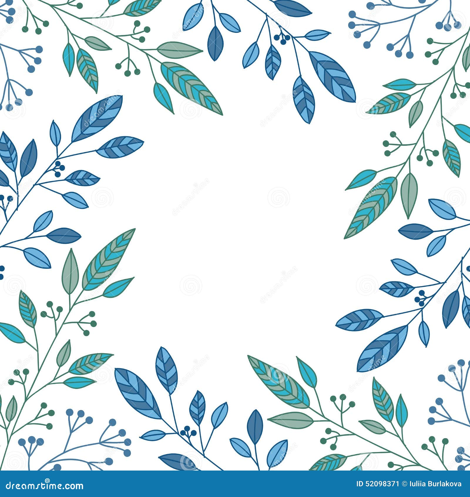 Foliage frame stock vector. Illustration of fabric, frame - 52098371