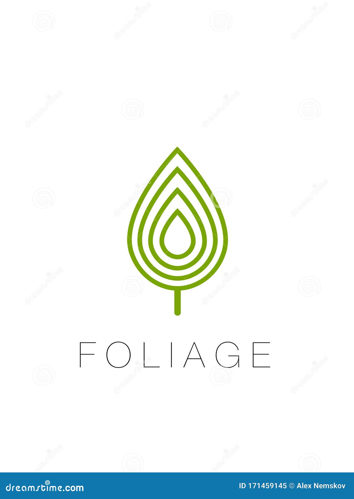 Foliage Logo on a White Background Stock Vector - Illustration of ...