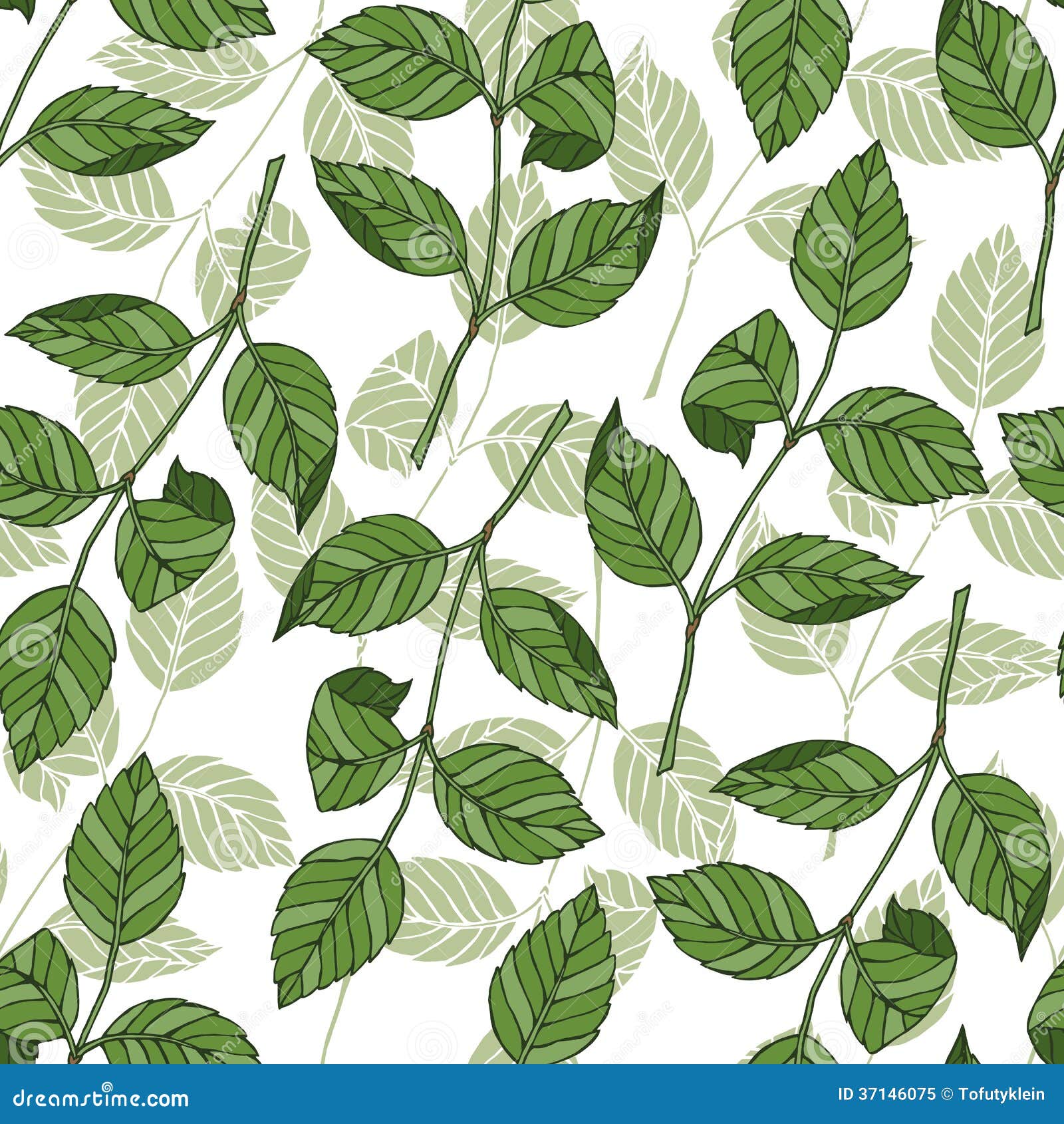 Foliage pattern stock vector. Illustration of botanical - 37146075