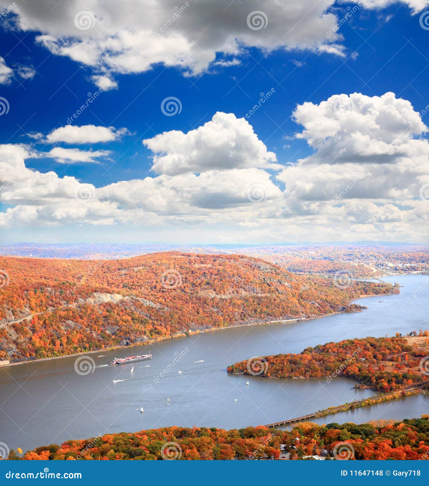 The Foliage Scenery at Hudson River Region Stock Photo - Image of ...