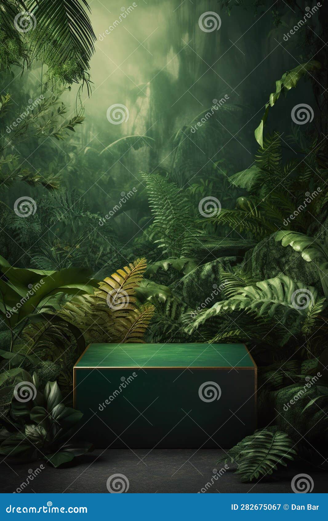 Foliage Setting with Tropical Forest Backdrop. Generative AI Stock ...