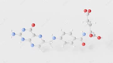 Folic Acid Molecule 3d, Molecular Structure, Ball and Stick Model ...