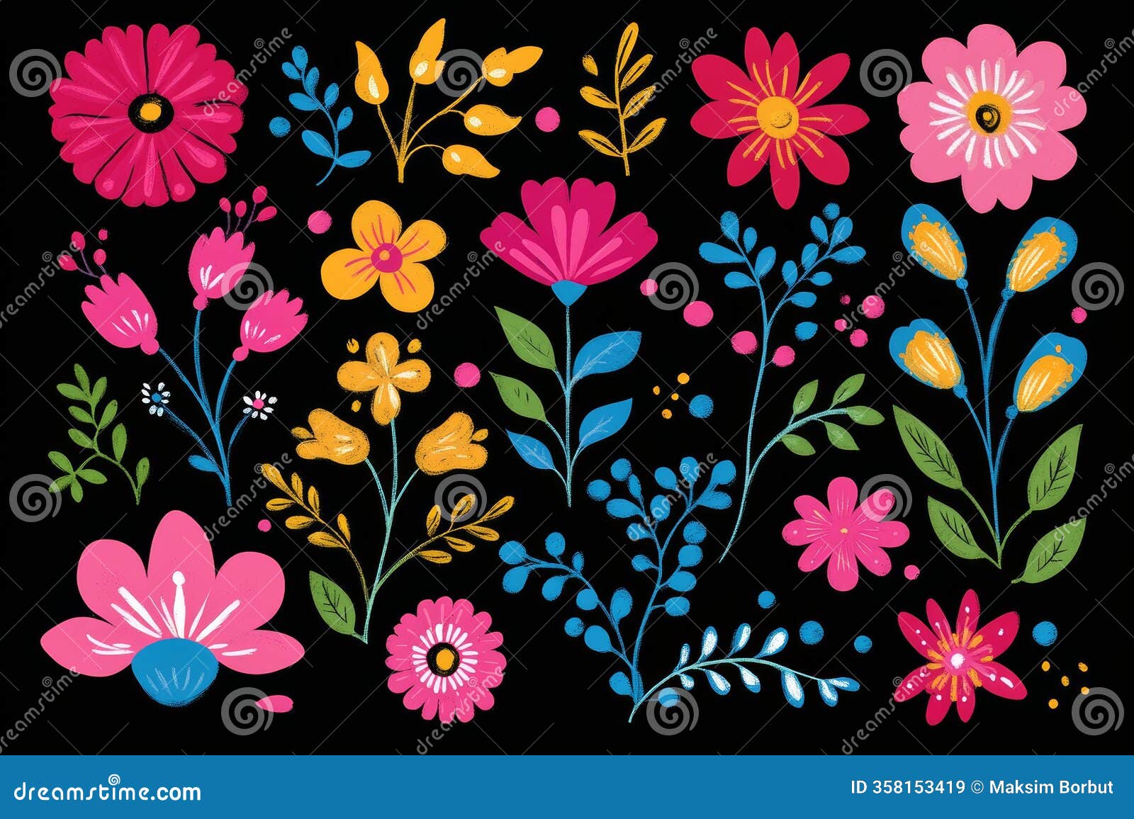 Folk Art-centric Abstract Design from Latin America Stock Image - Image ...