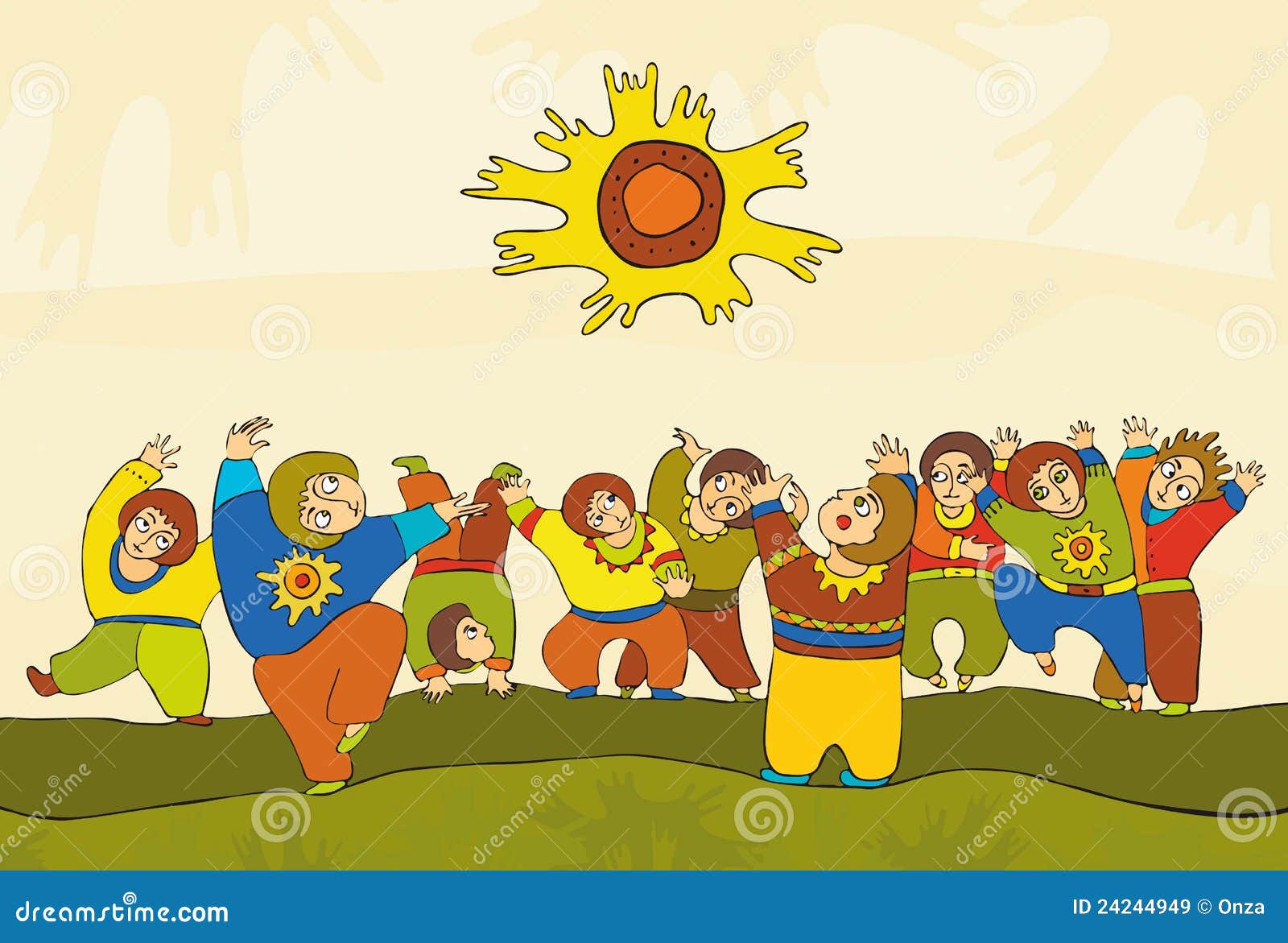 Folk Dance People stock vector. Illustration of crowd - 24244949