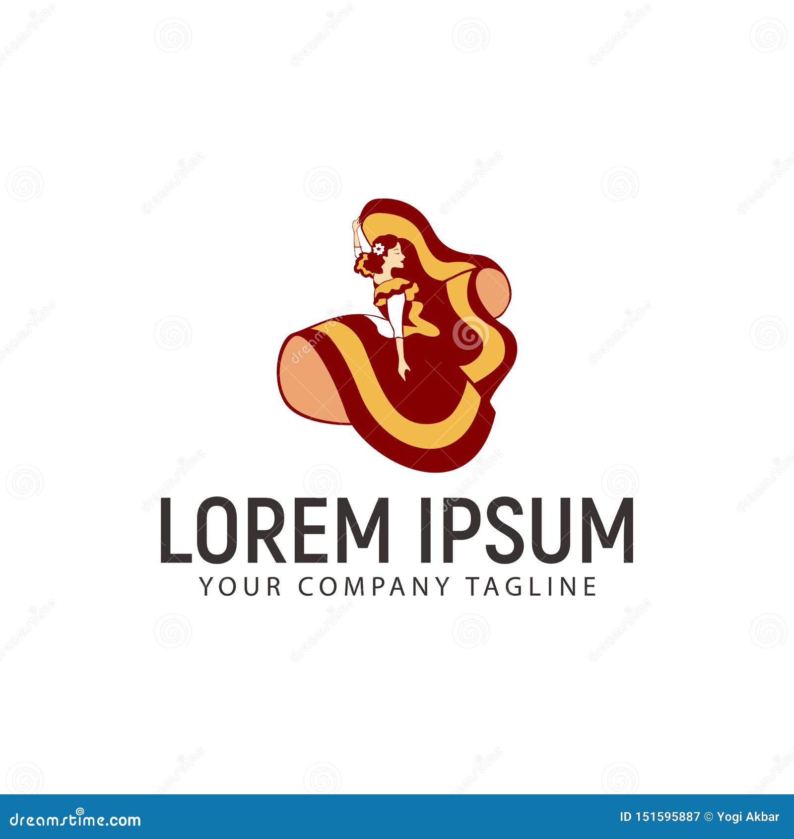 Folk Dancer Logo Design Concept Template Stock Vector - Illustration of ...