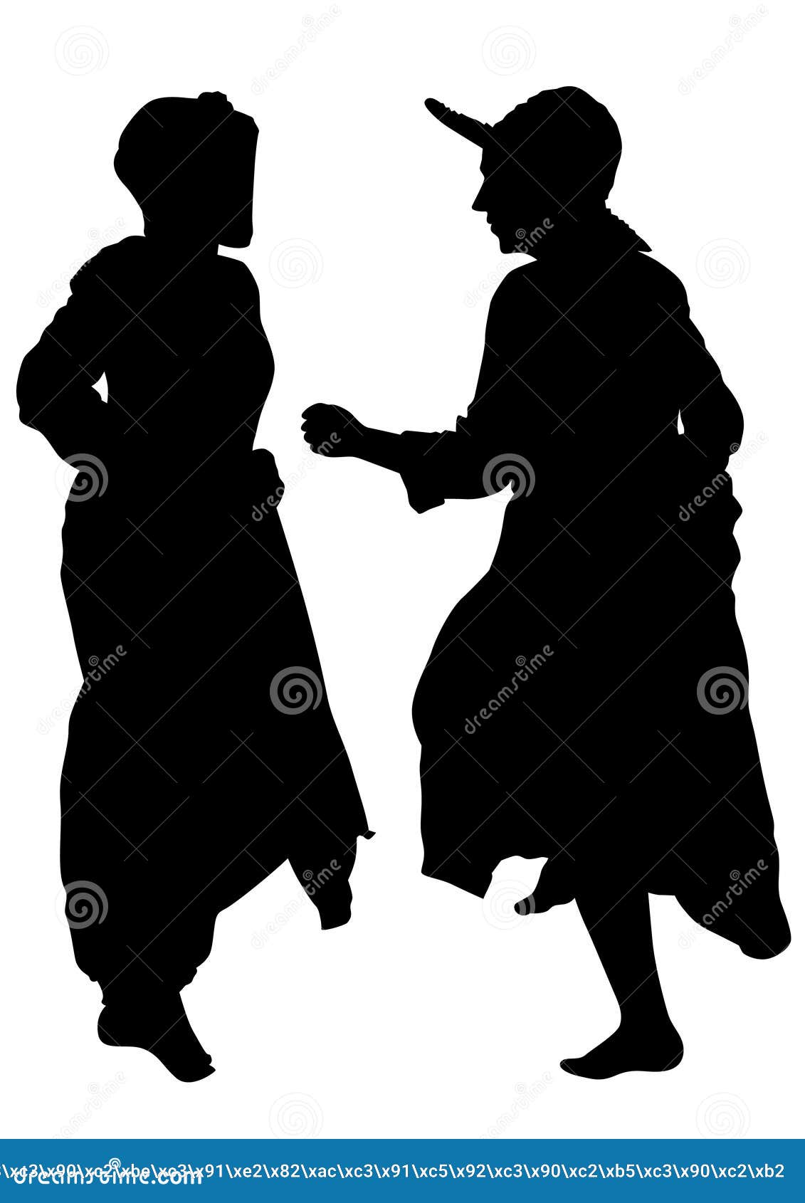 Folk dutch dances four stock vector. Illustration of girl - 122798834