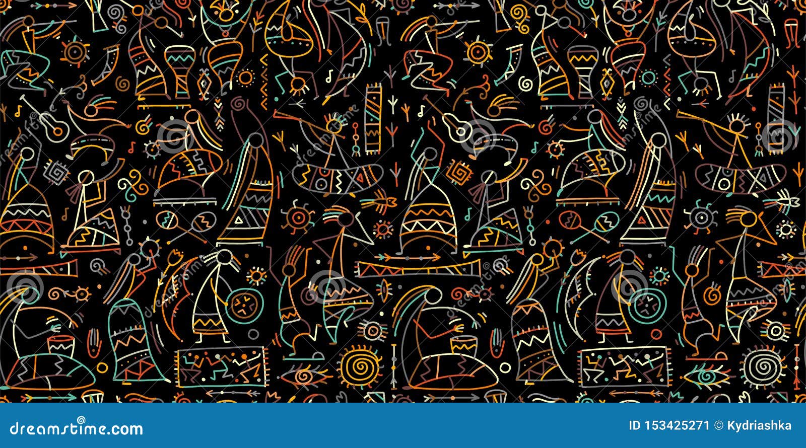 Folk Ethnic Dance. Icons Collection For Your Design Vector Illustration ...