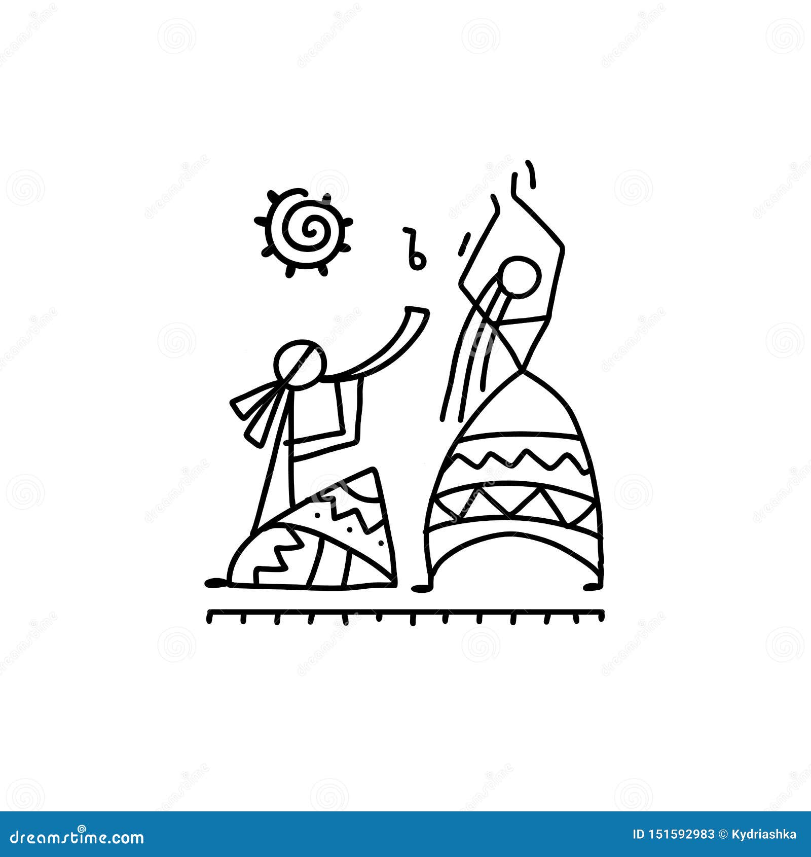 Folk Ethnic Dance for Your Design Stock Vector - Illustration of ...