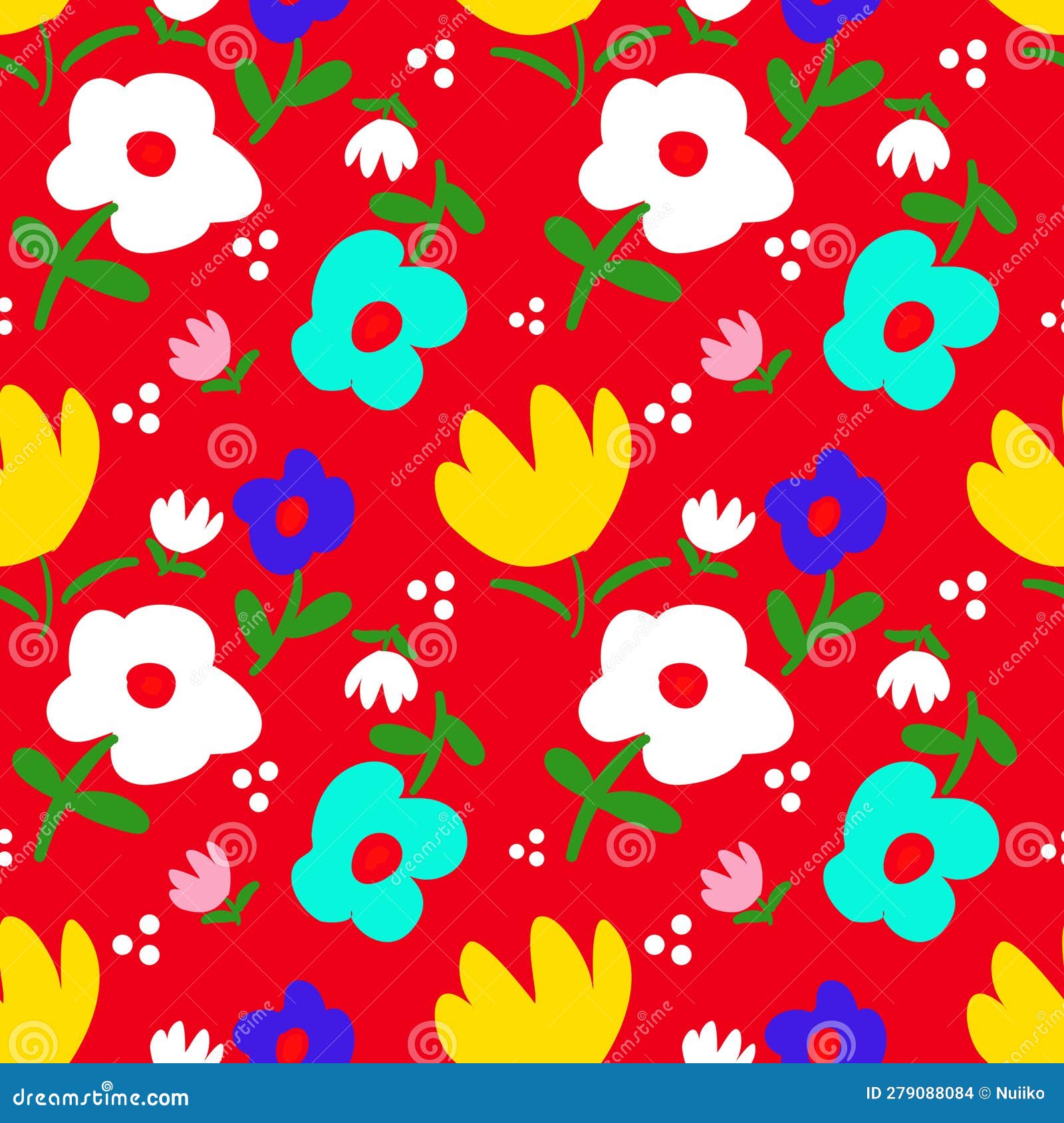 Folk Floral Seamless Pattern for Background. Stock Illustration ... Folk Floral Seamless Pattern for Background. Stock Illustration ...