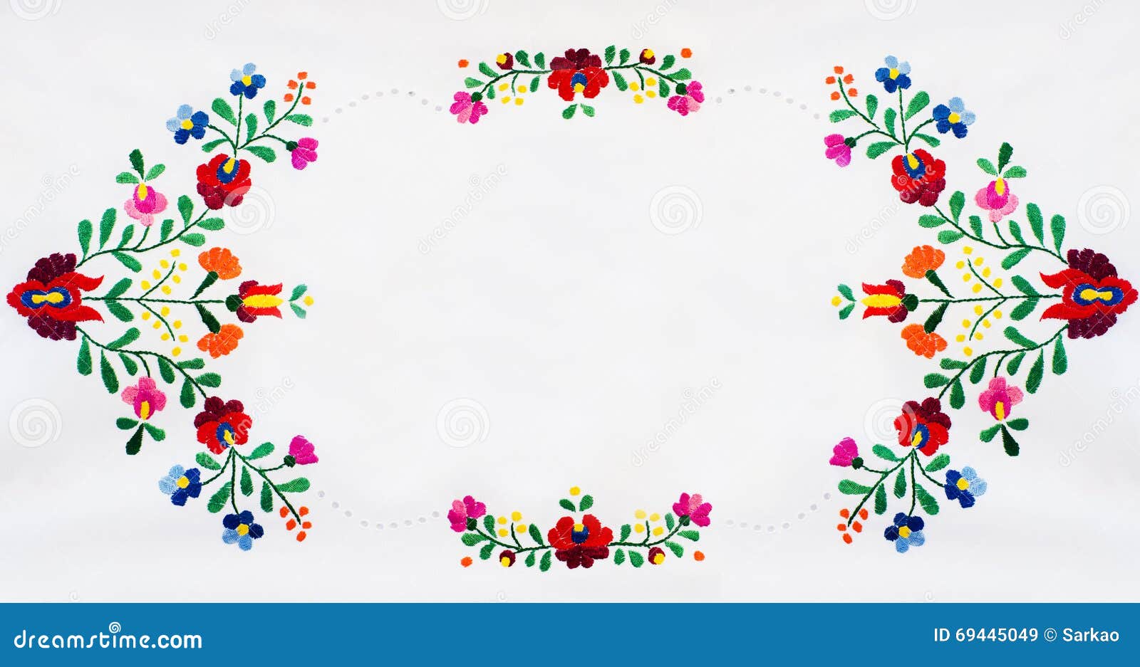Folk frame stock image. Image of hungary, embroidered - 69445049