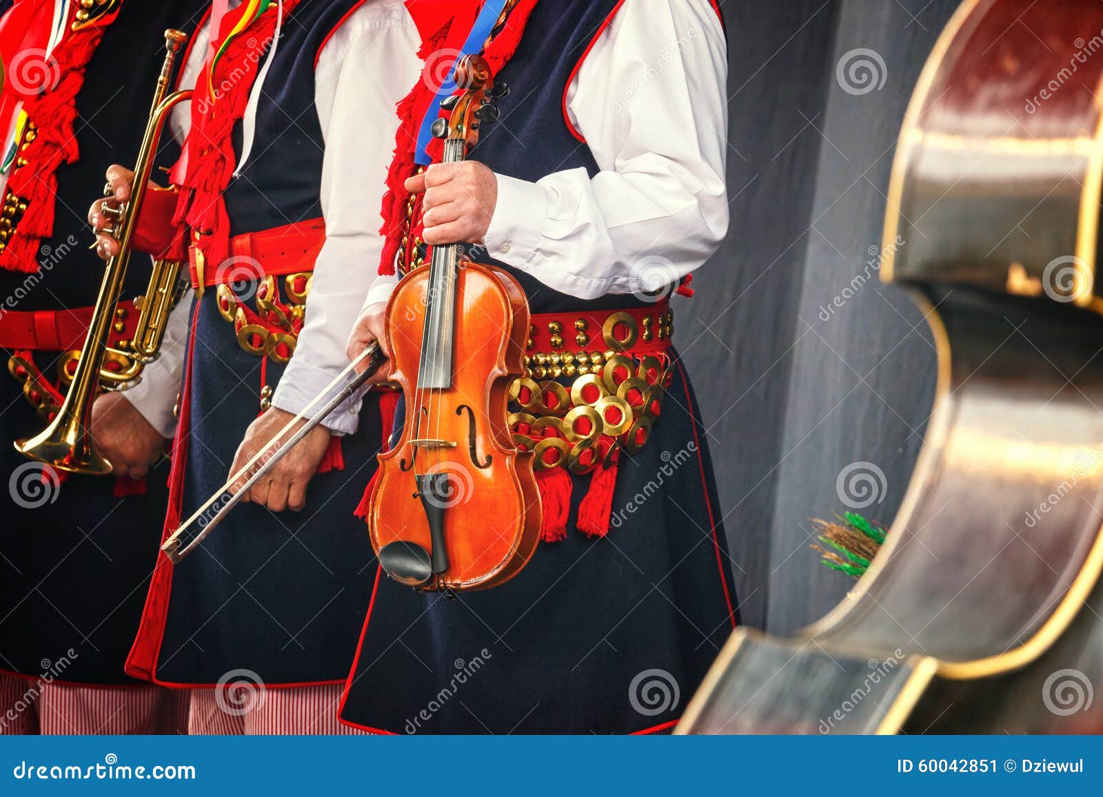 Folk Musician with Contrabass Stock Image - Image of concert, bassist ...