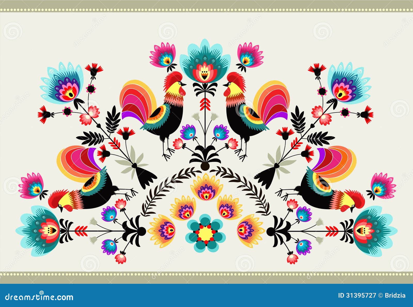 Folk pattern stock vector. Illustration of folk, history - 31395727