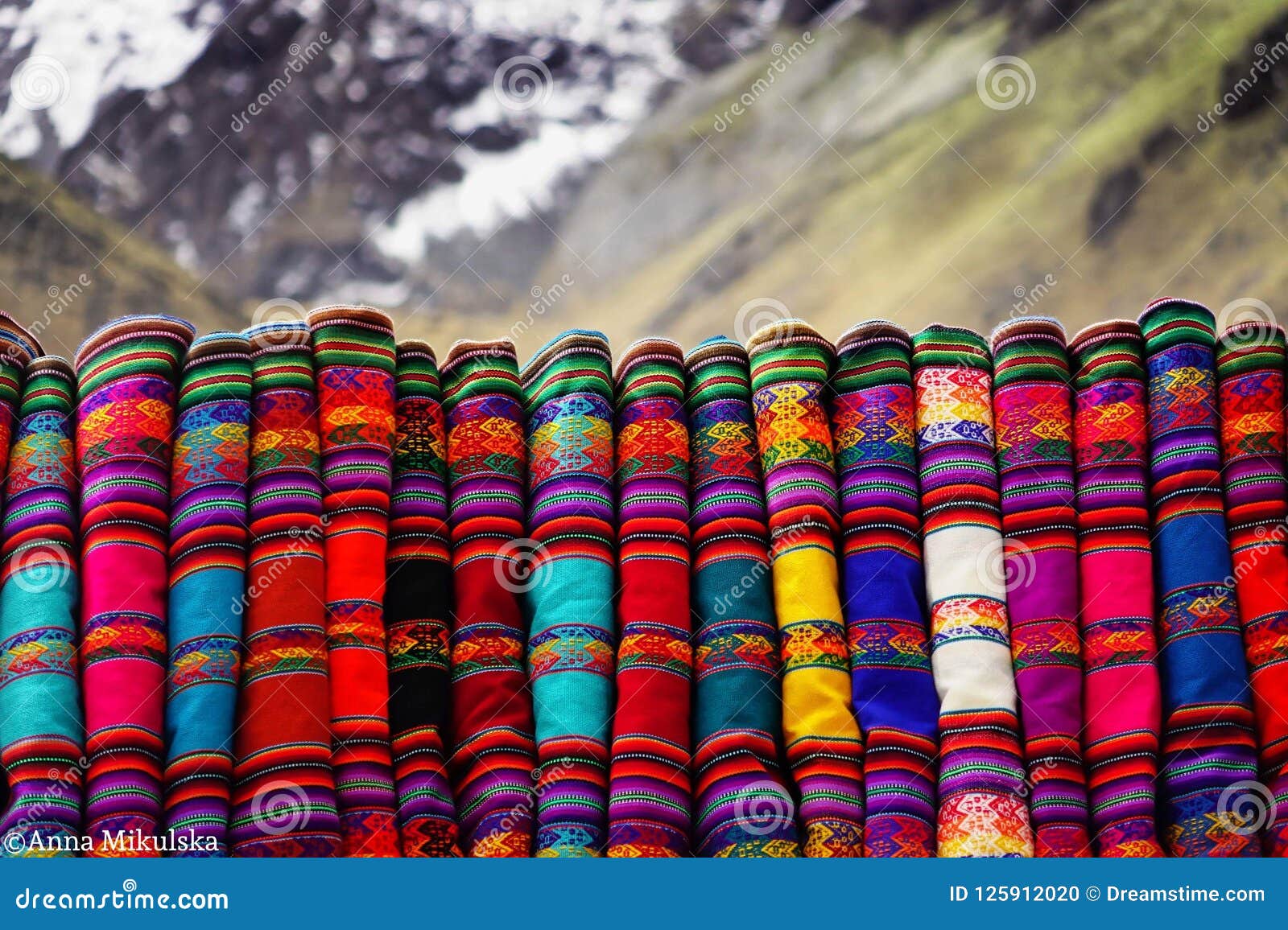Folk peruvian material stock photo. Image of andes, folk - 125912020