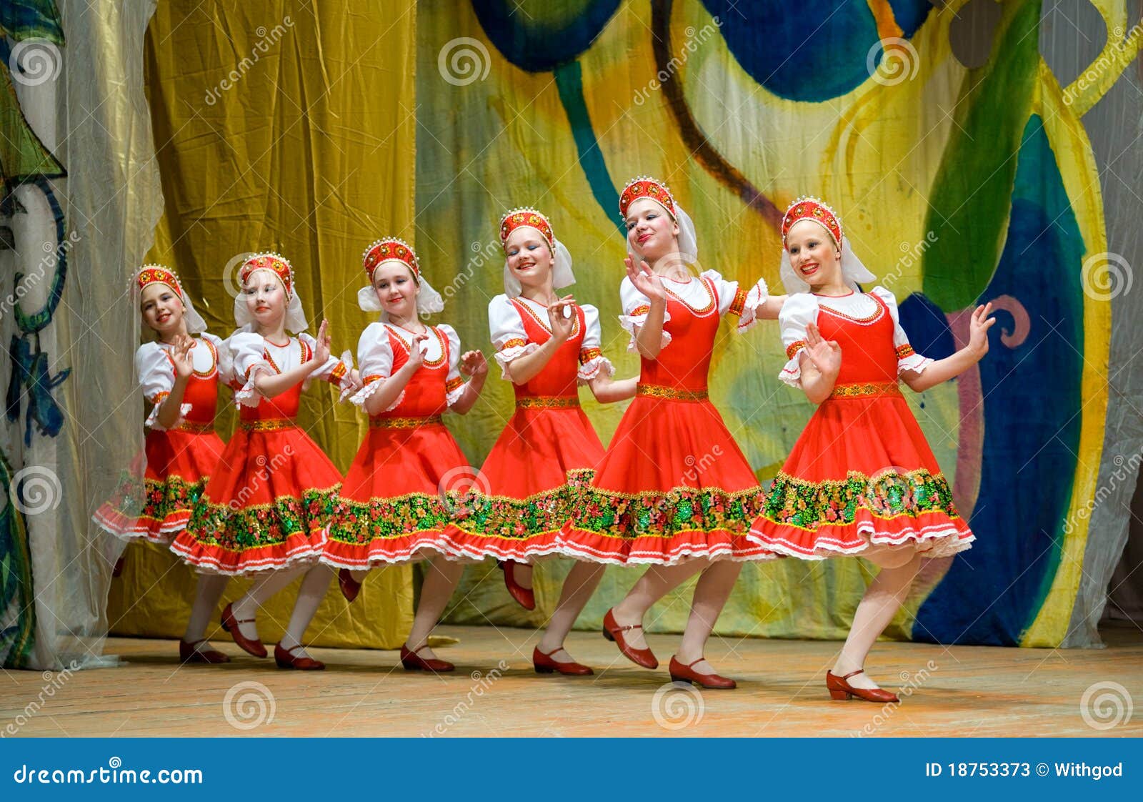 Folk Russian dance editorial stock photo. Image of teenage - 18753373