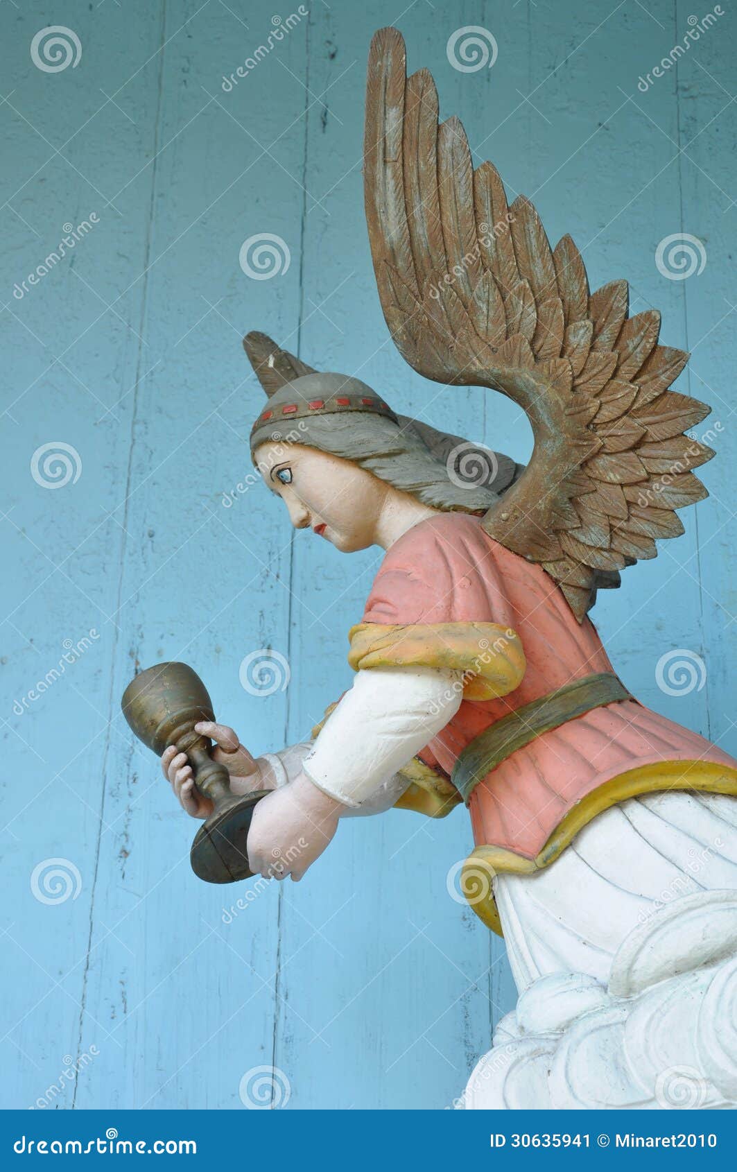 Folk sculpture of angel stock image. Image of statue - 30635941