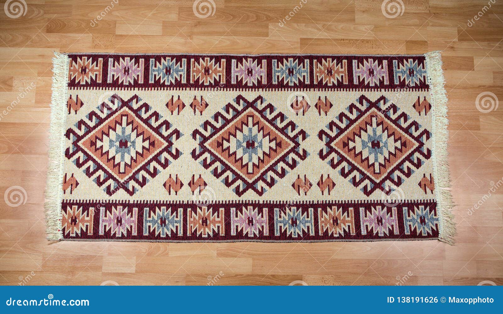 Folk Seamless Geometric Pattern Ornaments on the Carpet. Traditional ...
