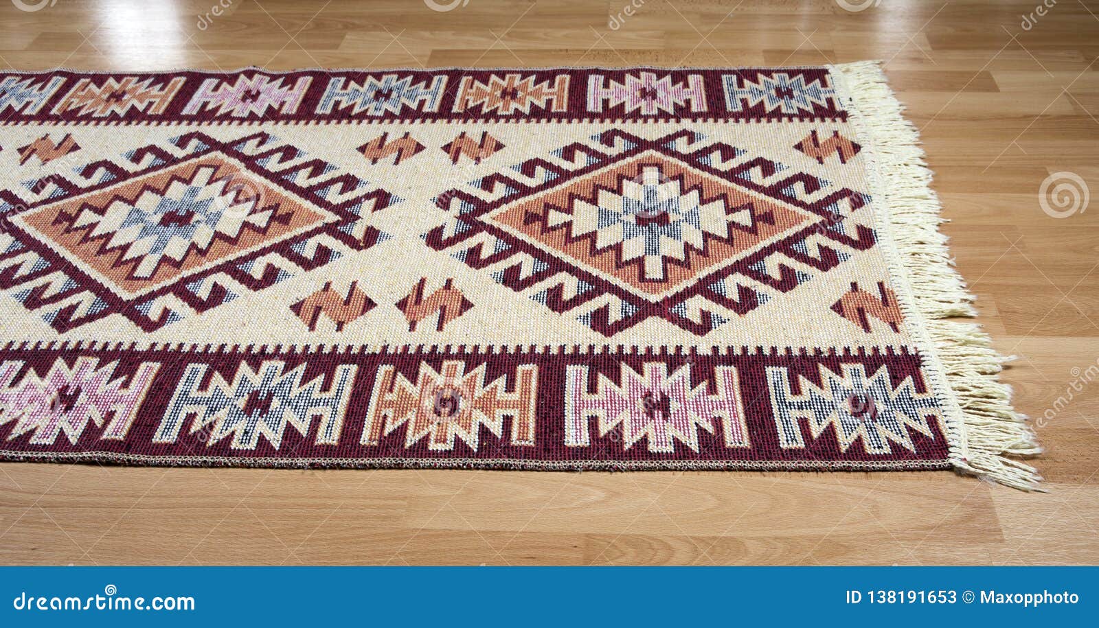Folk Seamless Geometric Pattern Ornaments on the Carpet. Traditional ...
