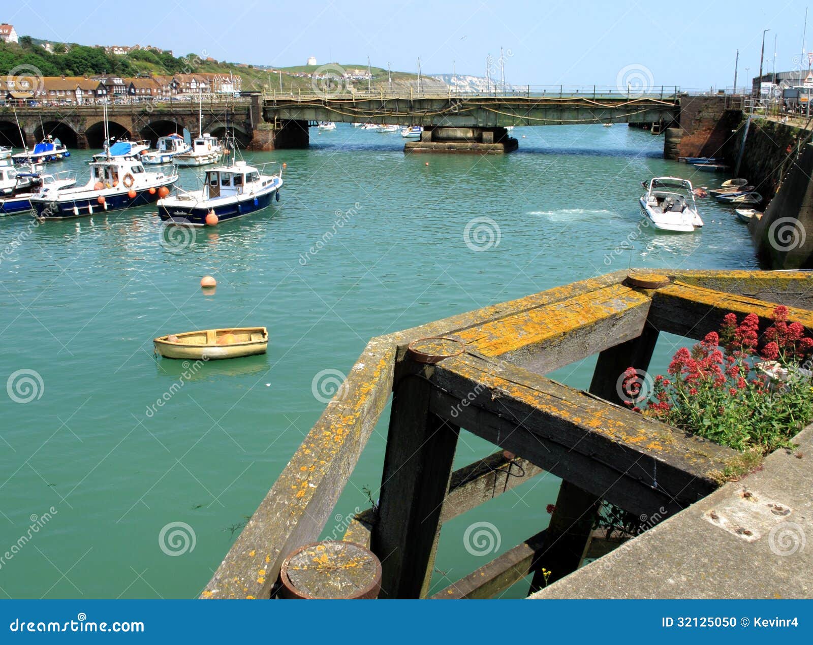 Folkestone Harbour stock photo. Image of summer, boat - 32125050