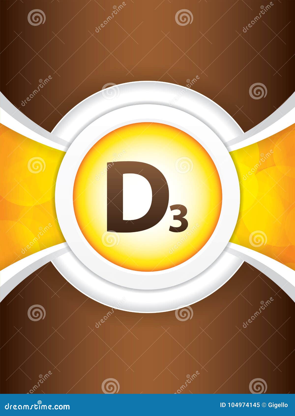 Folleto Brillante De La Vitamina D3 Ilustración del Vector ...