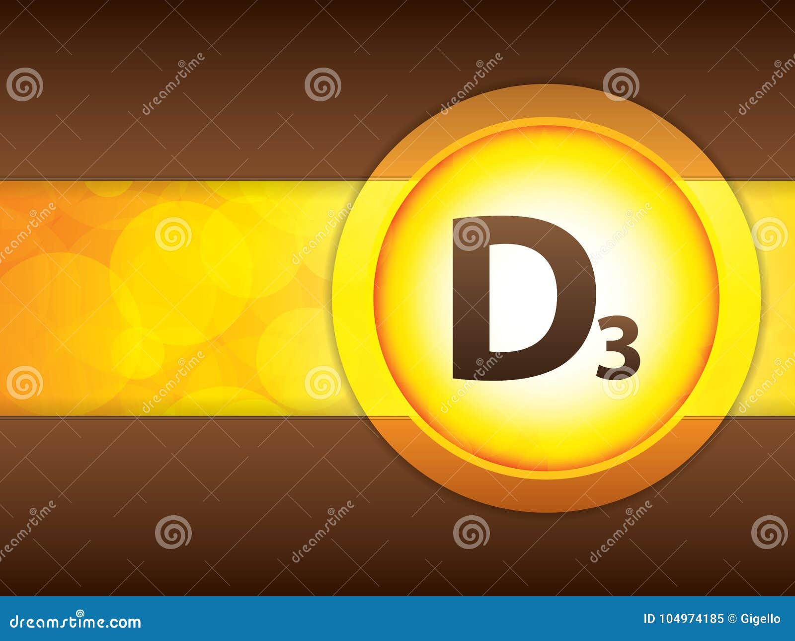 Folleto Brillante De La Vitamina D3 Ilustración del Vector ...