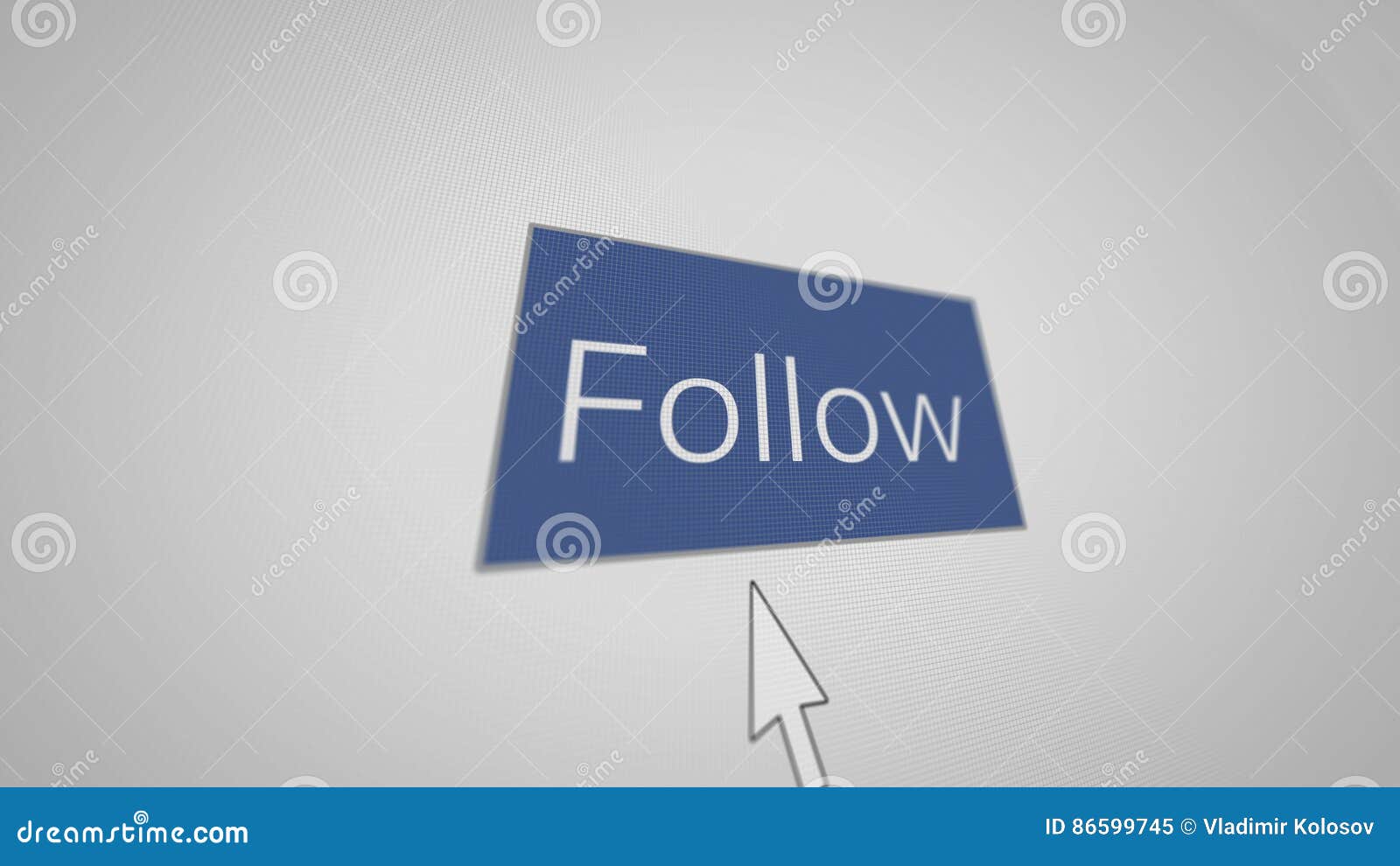 Follow button stock illustration. Illustration of online - 86599745