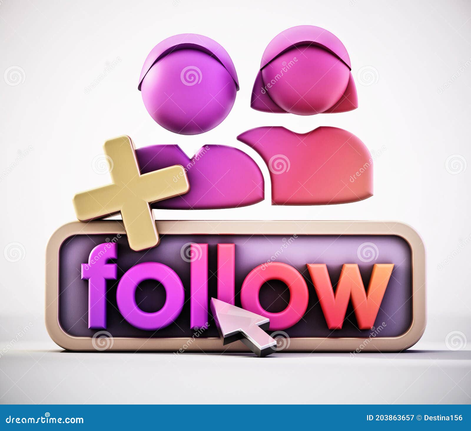 Follow Us Follower Join Us Social Media Concept Stock Image ...