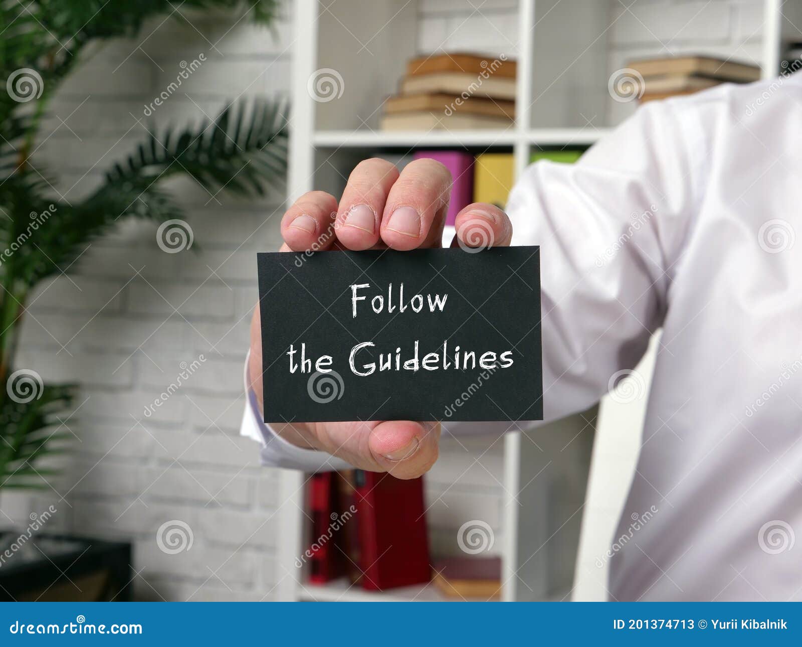Follow the Guidelines Phrase on the Page Stock Image - Image of ...