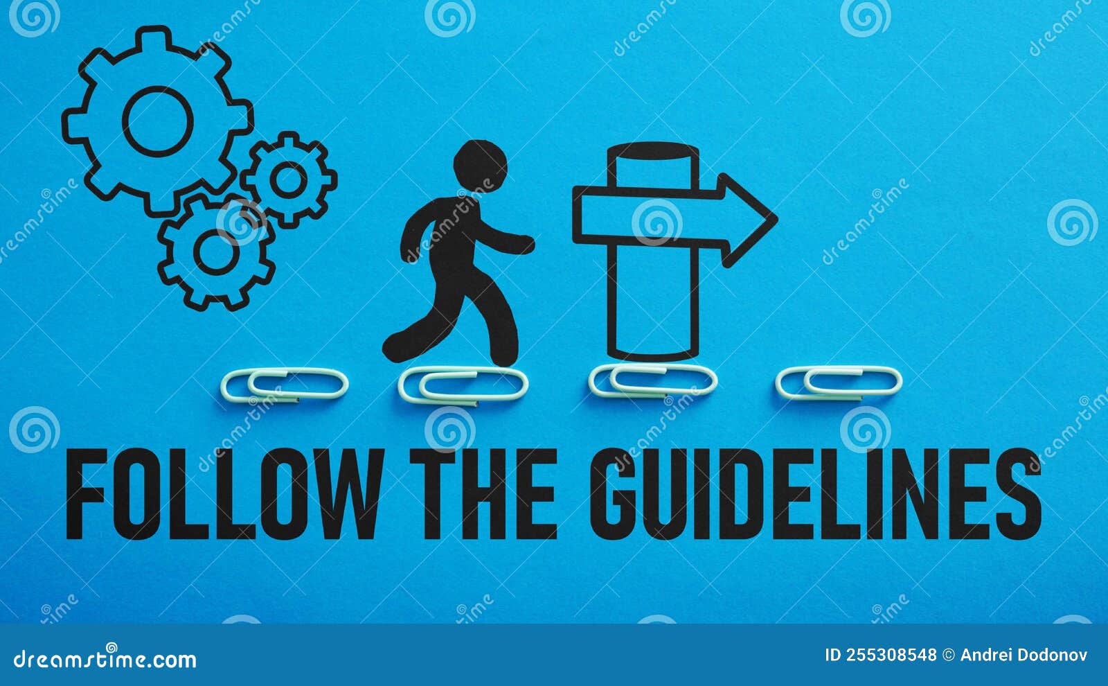 Follow the Guidelines is Shown Using the Text Stock Illustration ...