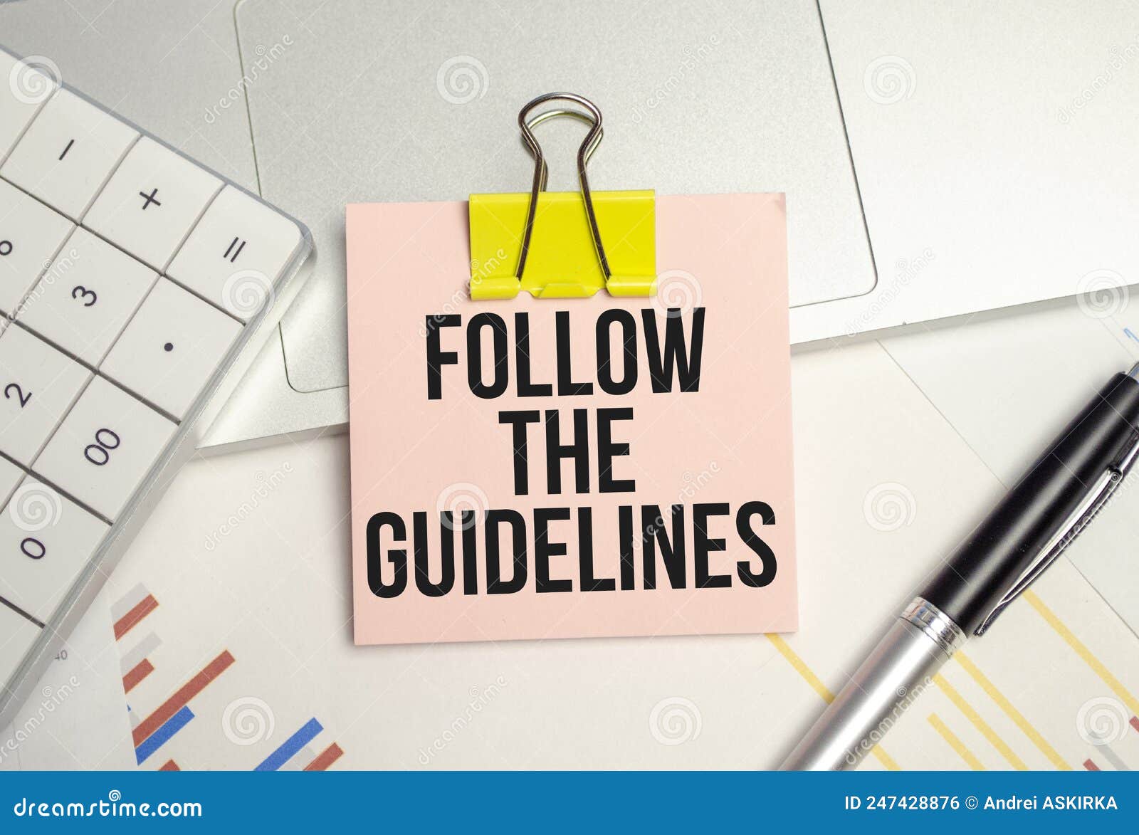 FOLLOW the GUIDELINES is Written in a White Notepad Stock Photo - Image ...