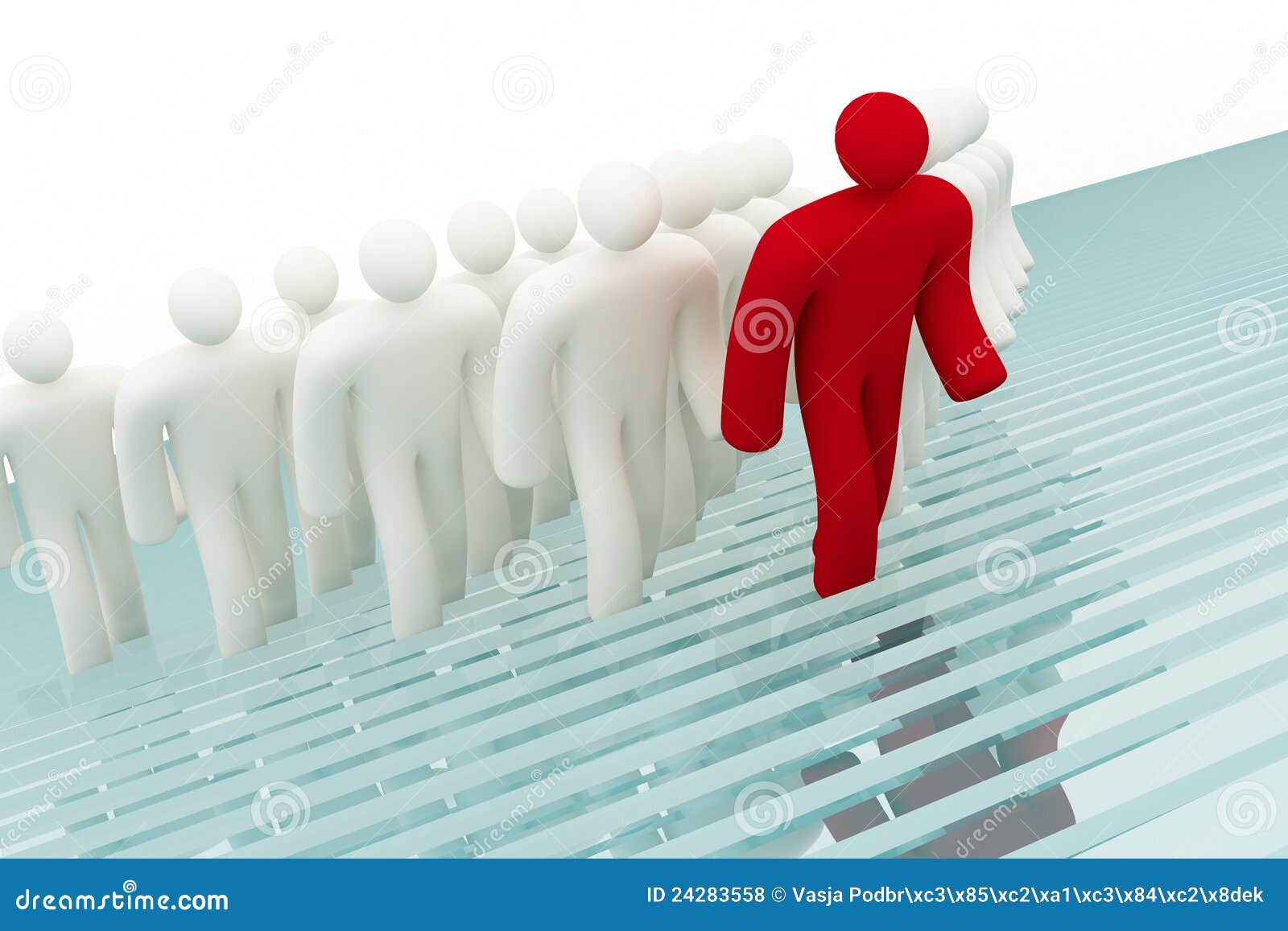 Follow the leader stock illustration. Illustration of progress - 24283558
