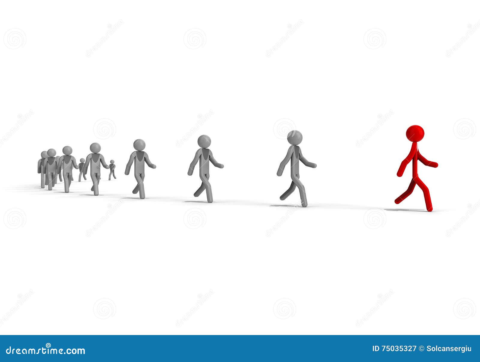 Follow the Leader concept stock illustration. Illustration of concept ...