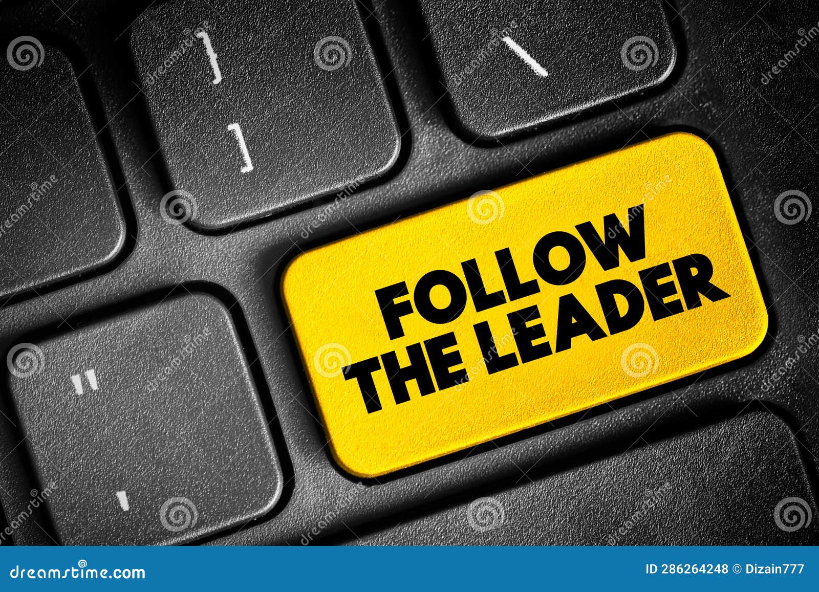 Follow the Leader Text Button on Keyboard, Concept Background Stock ...