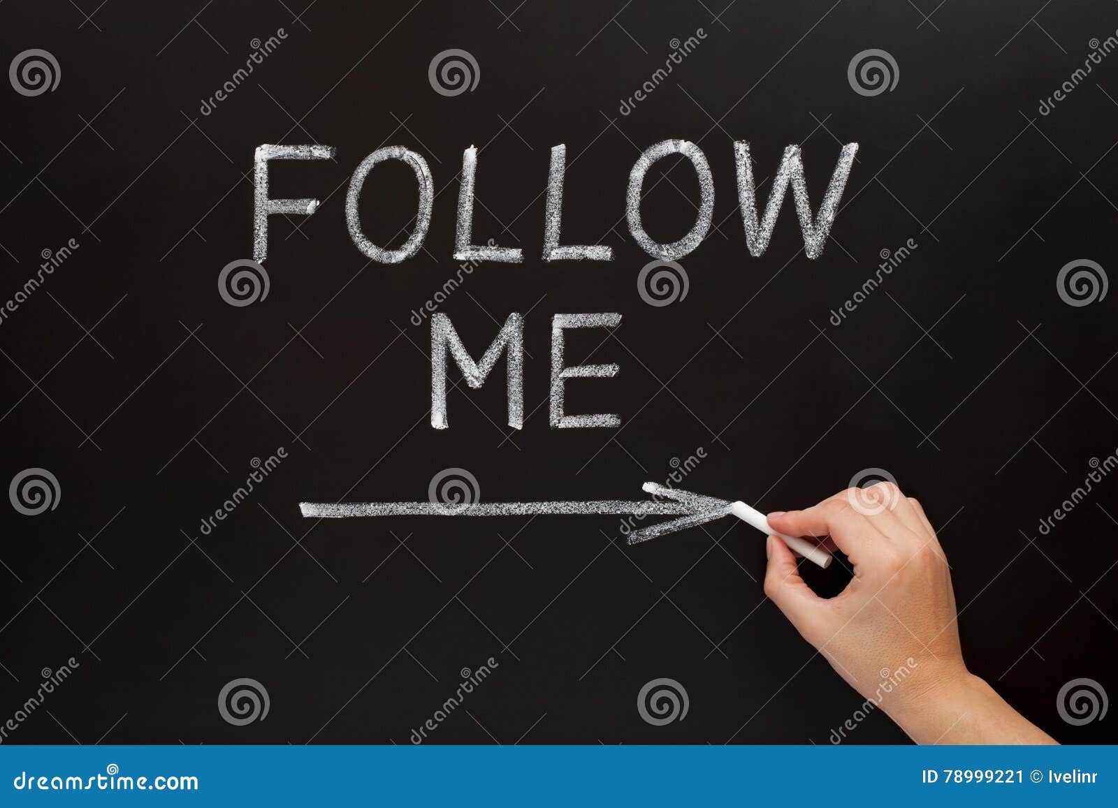 Follow Me Blackboard Concept Stock Image - Image of community ...