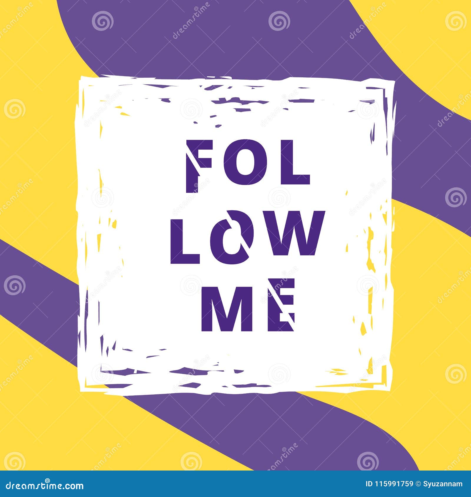 Follow Me Card. Vector Illustration. Stock Vector - Illustration of ...