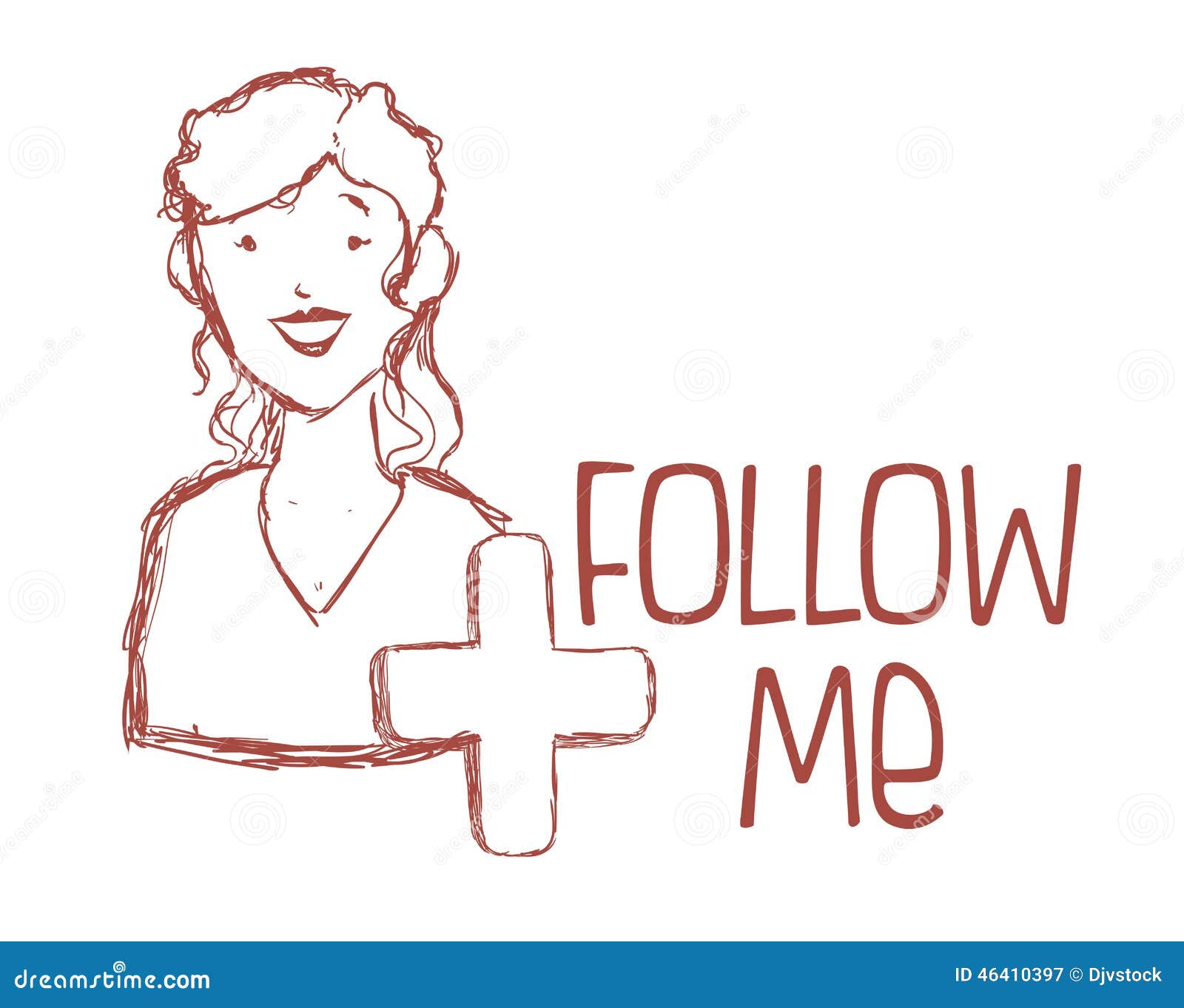 Follow me design stock vector. Illustration of sign, title - 46410397