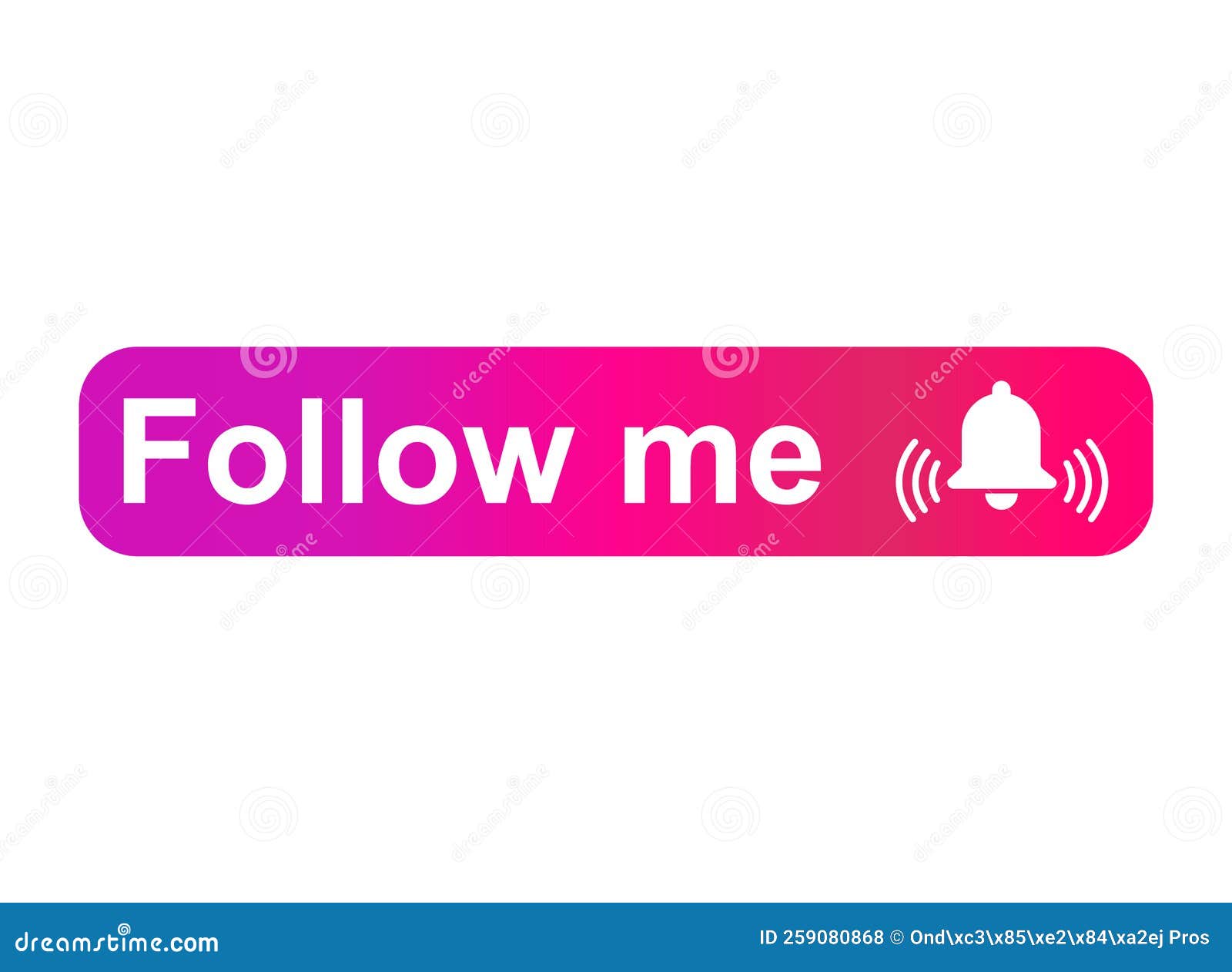Follow Me Graphic Concept Symbol, Speech Button Web Label, Vector ...
