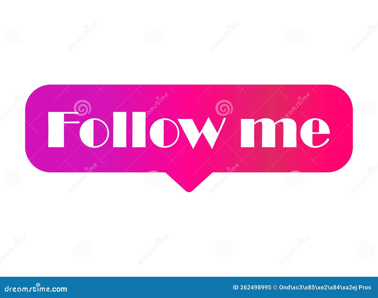 Follow Me Graphic Concept Symbol, Speech Button Web Label, Vector ...
