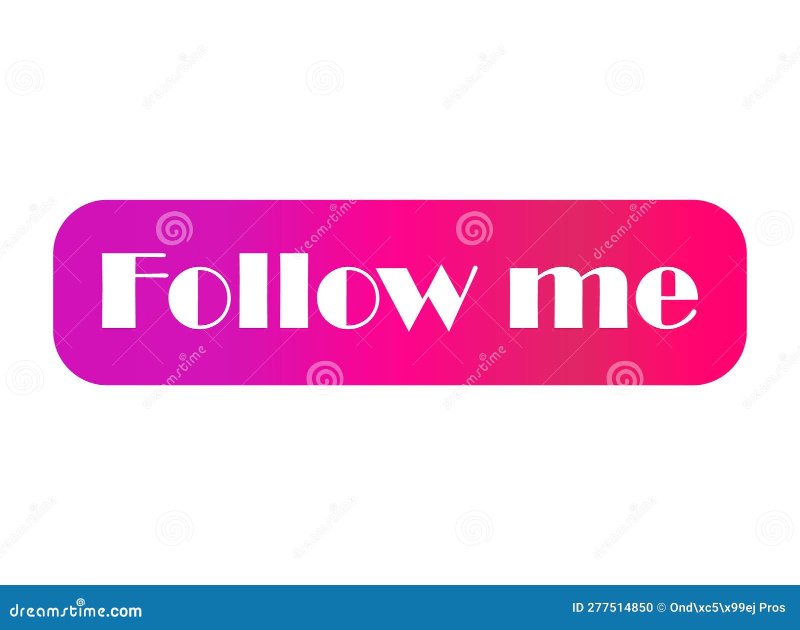 Follow Me Graphic Concept Symbol, Speech Button Web Label, Vector ...