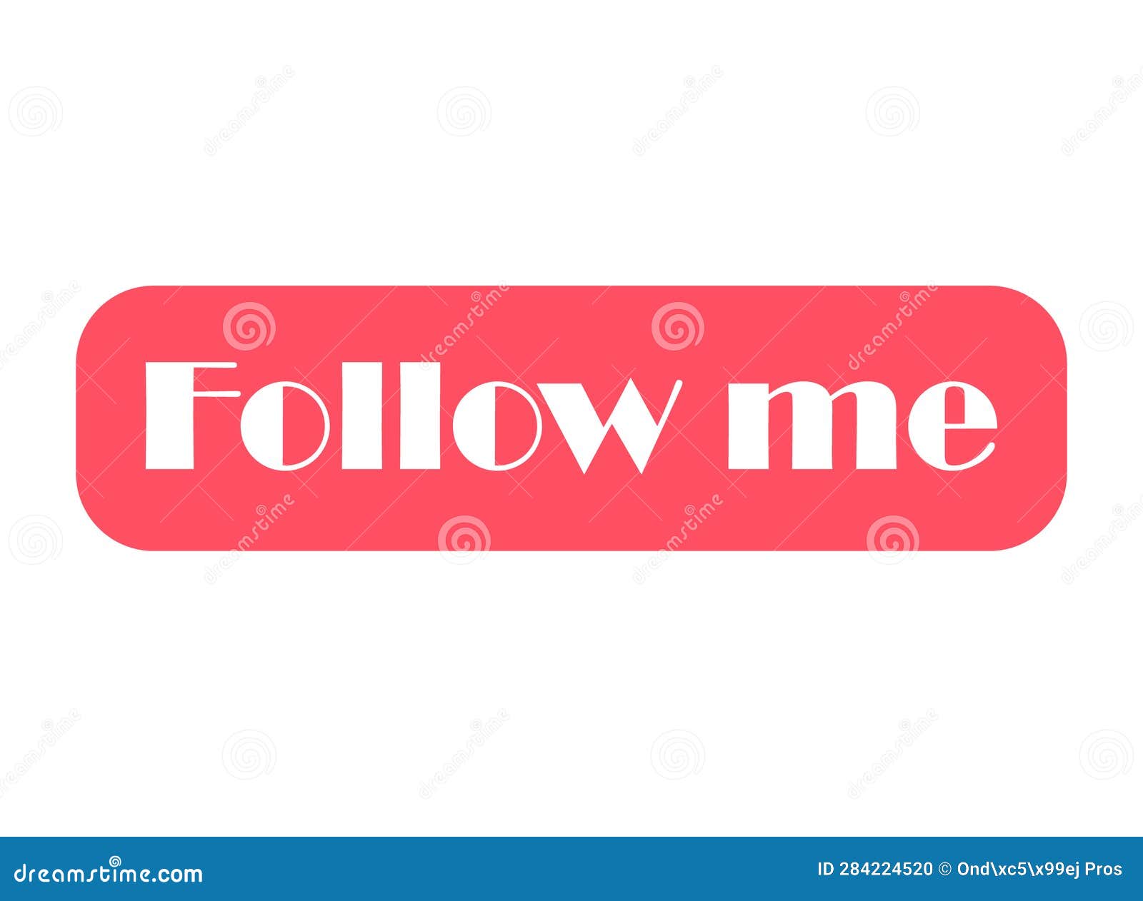 Follow Me Graphic Concept Symbol, Speech Button Web Label, Vector ...