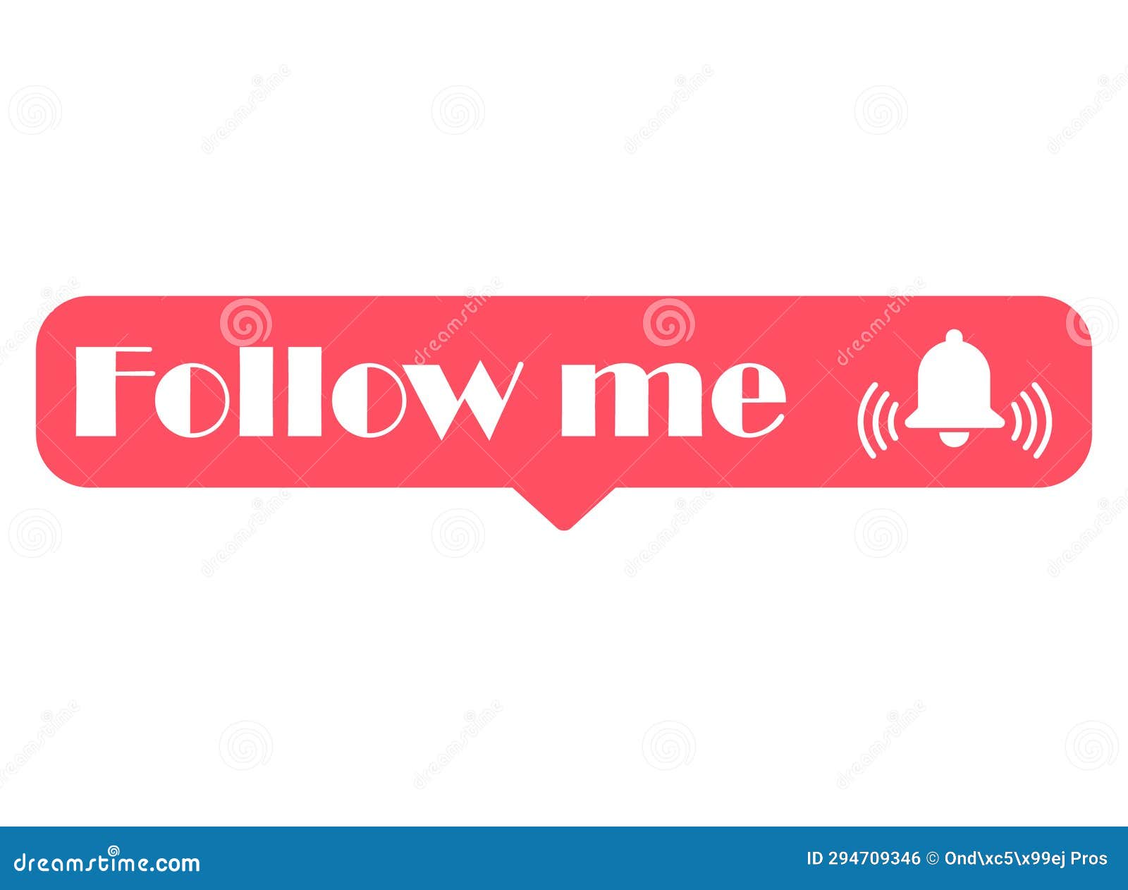 Follow Me Graphic Concept Symbol, Speech Button Web Label, Vector ...
