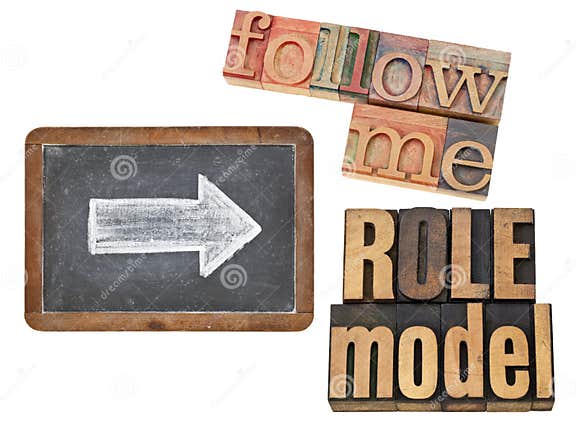 Follow me and role model stock photo. Image of sketch - 24736546