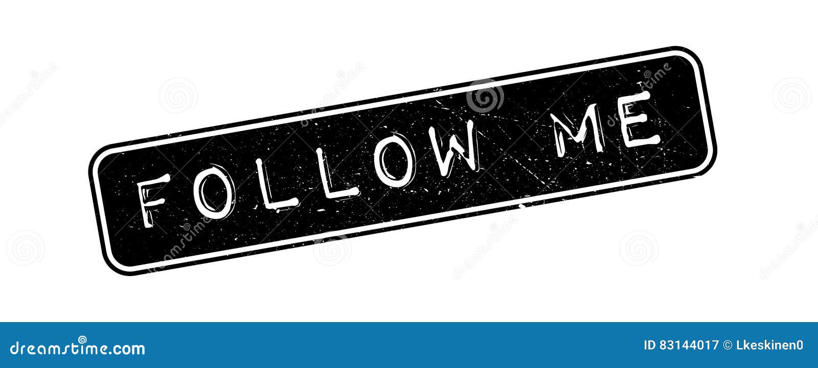 Follow me rubber stamp stock illustration. Illustration of grungy ...