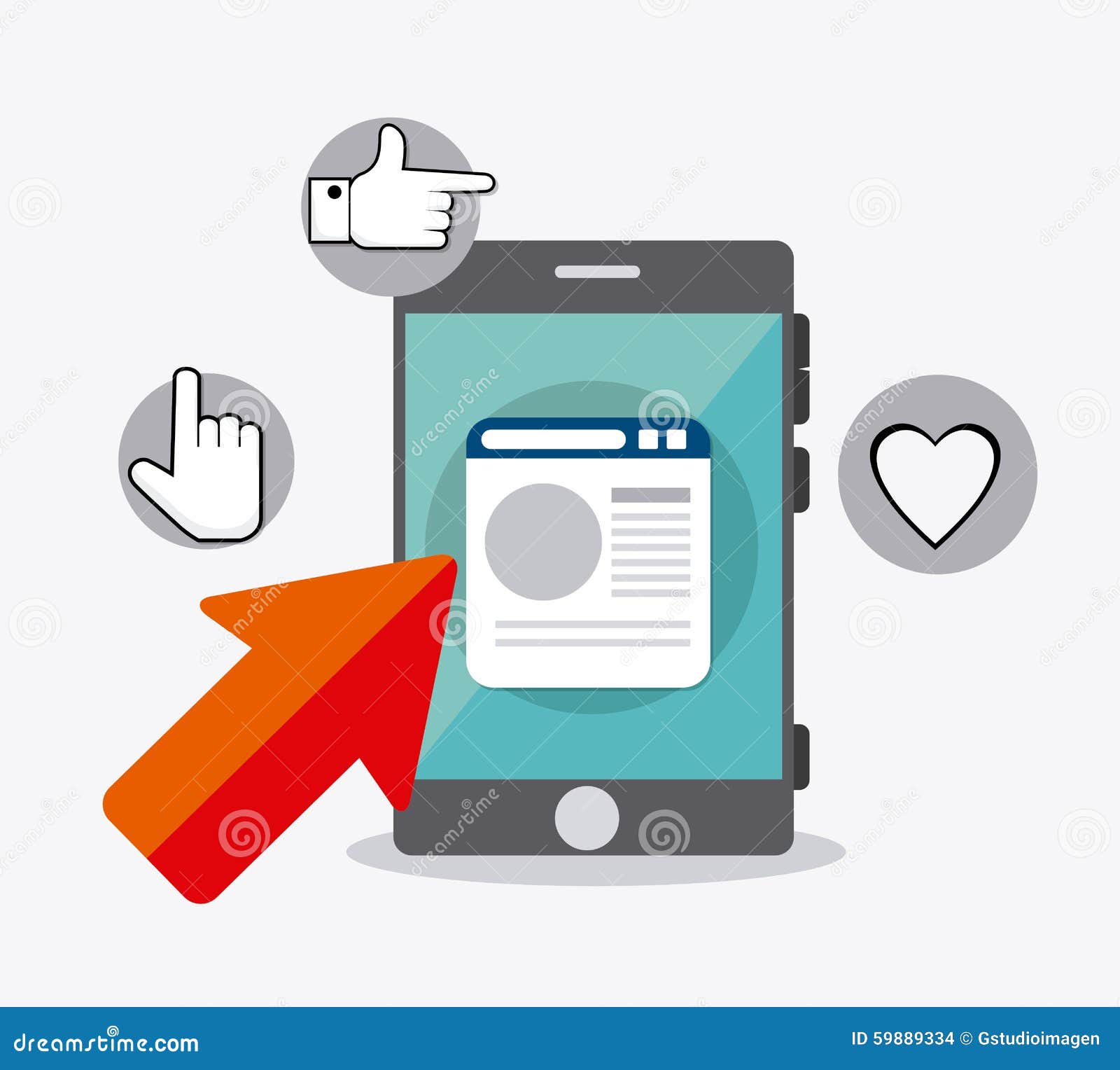 Follow Me Social and Business Theme Design Stock Vector - Illustration ...