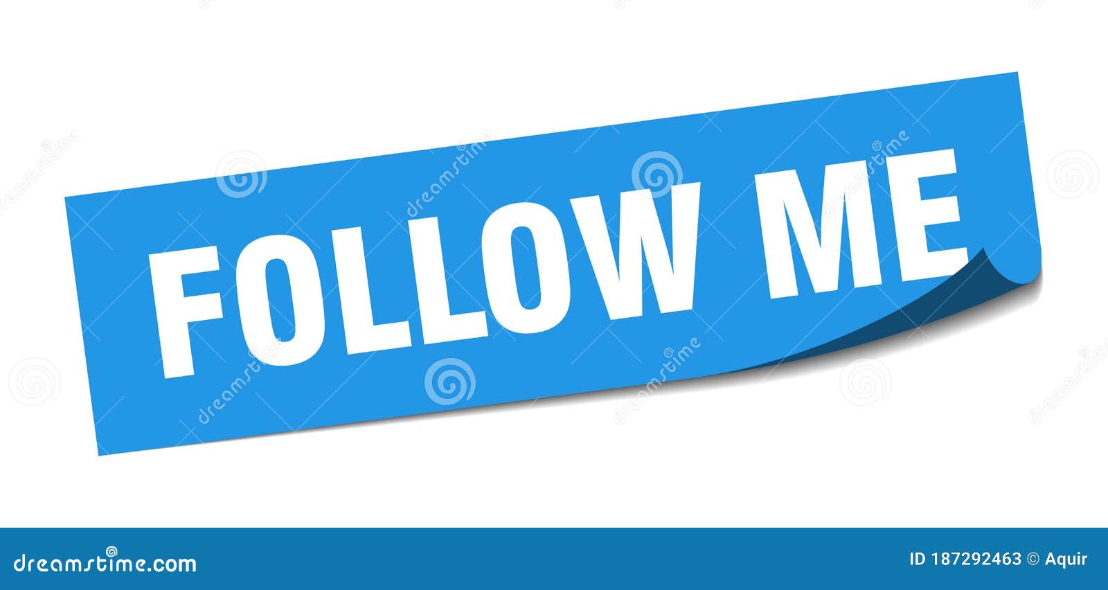 Follow Me Sticker. Follow Me Square Isolated Sign Stock Vector ...