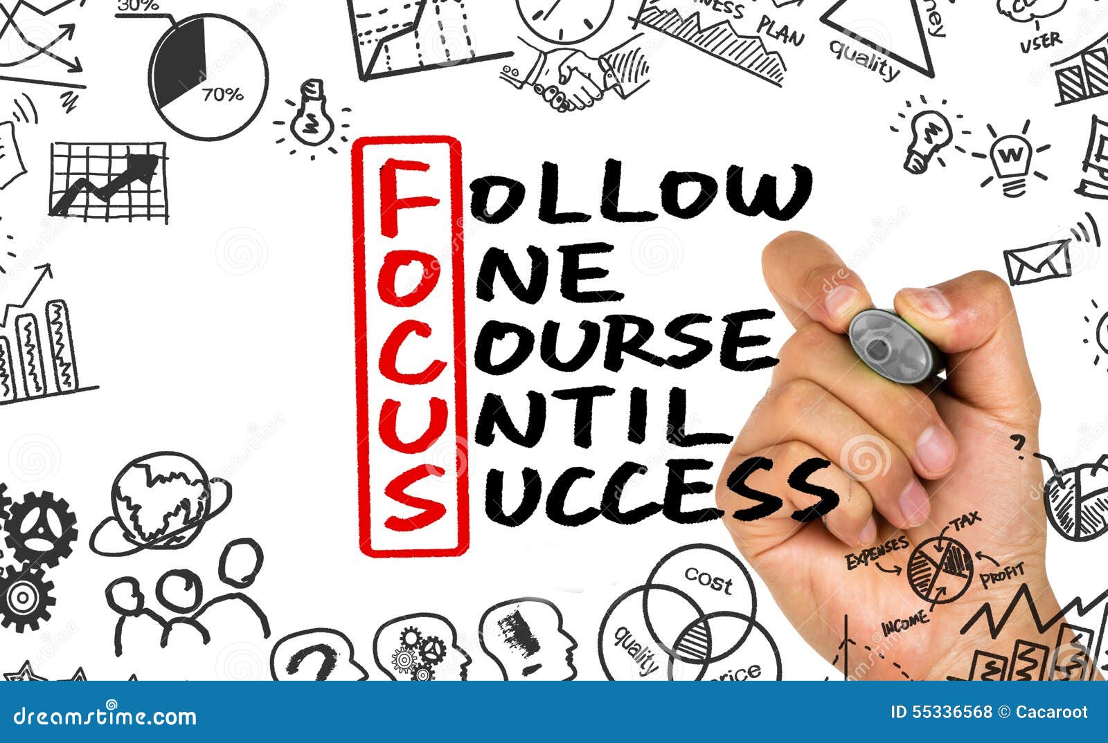 Follow One Course until Success Stock Photo - Image of achievement ...