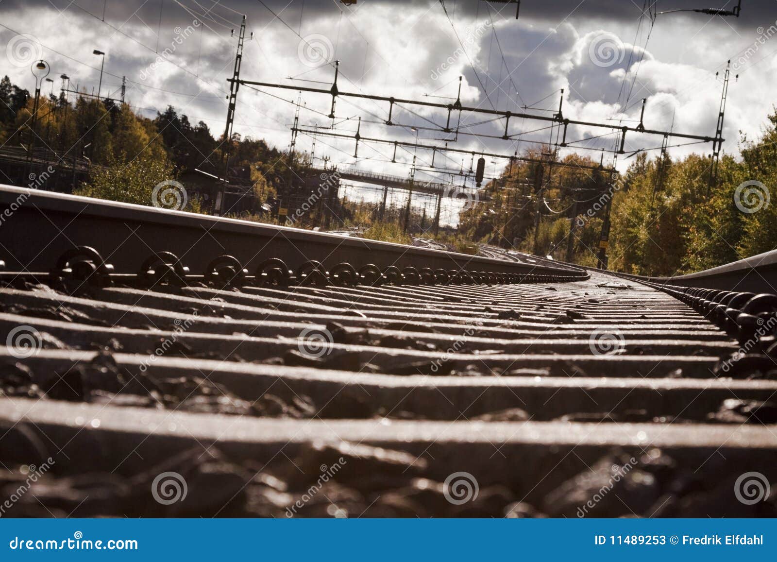 Follow a railroad track stock image. Image of iron, horizon - 11489253