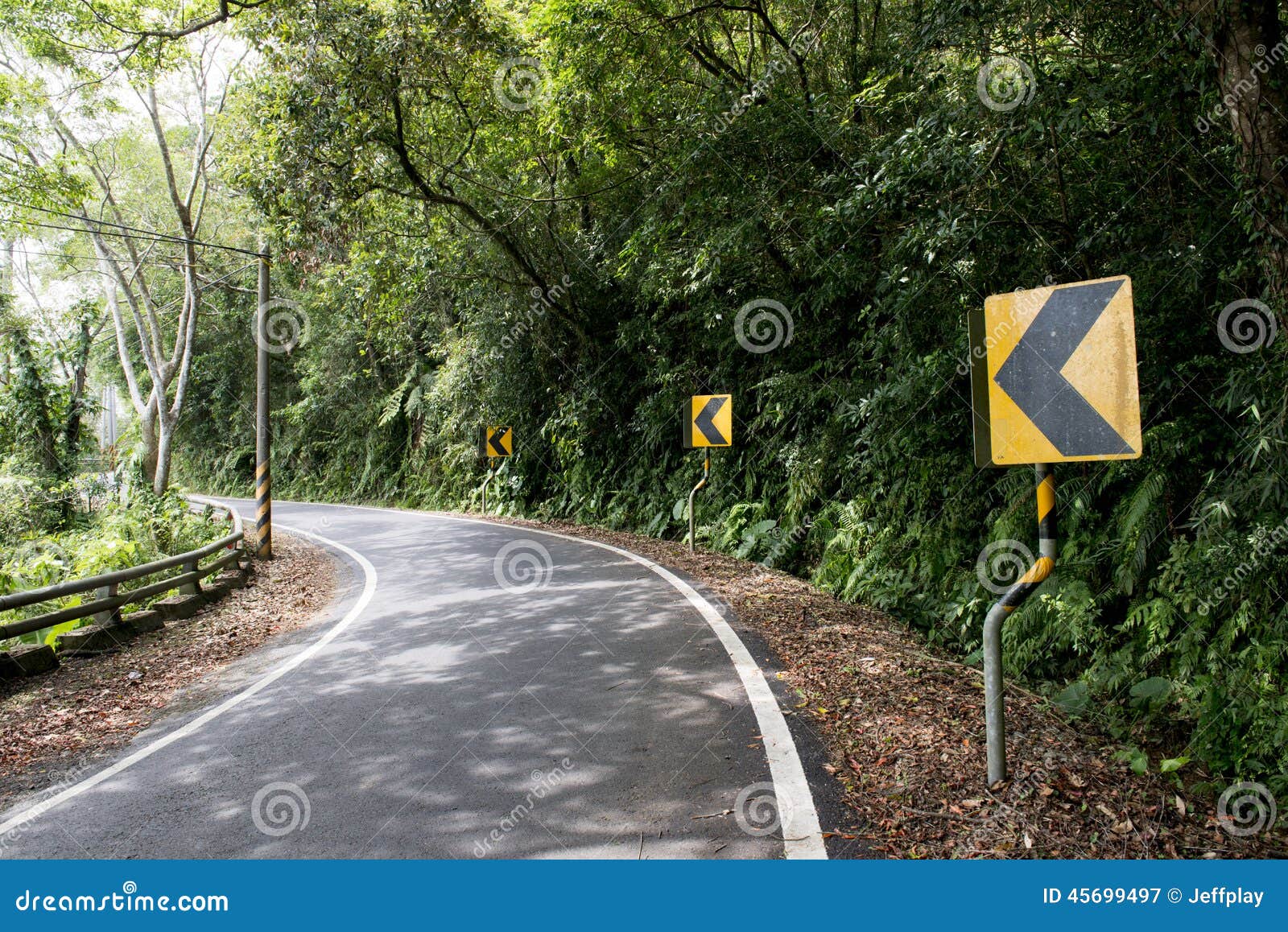 Follow the Road and Turn Left Stock Image - Image of mark, traffic ...