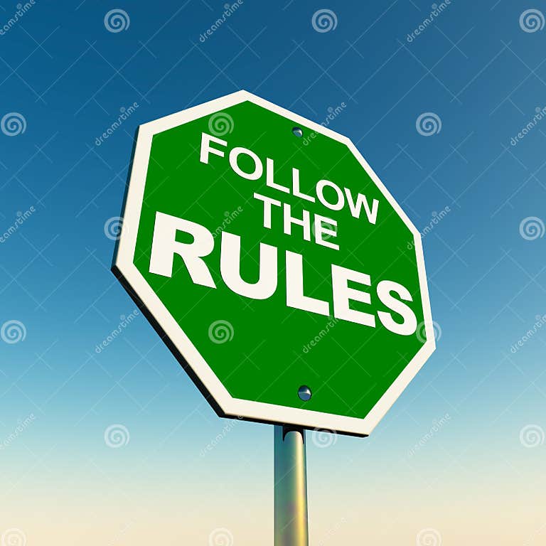 Follow the rules stock illustration. Illustration of follow - 28912872