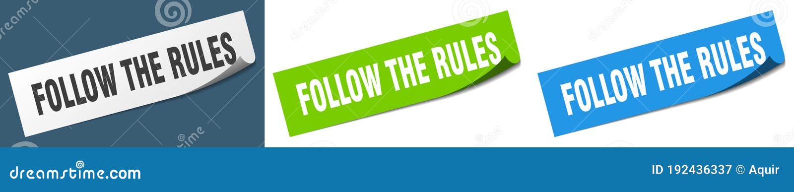 Follow the Rules Banner. Follow the Rules Speech Bubble Label Set ...