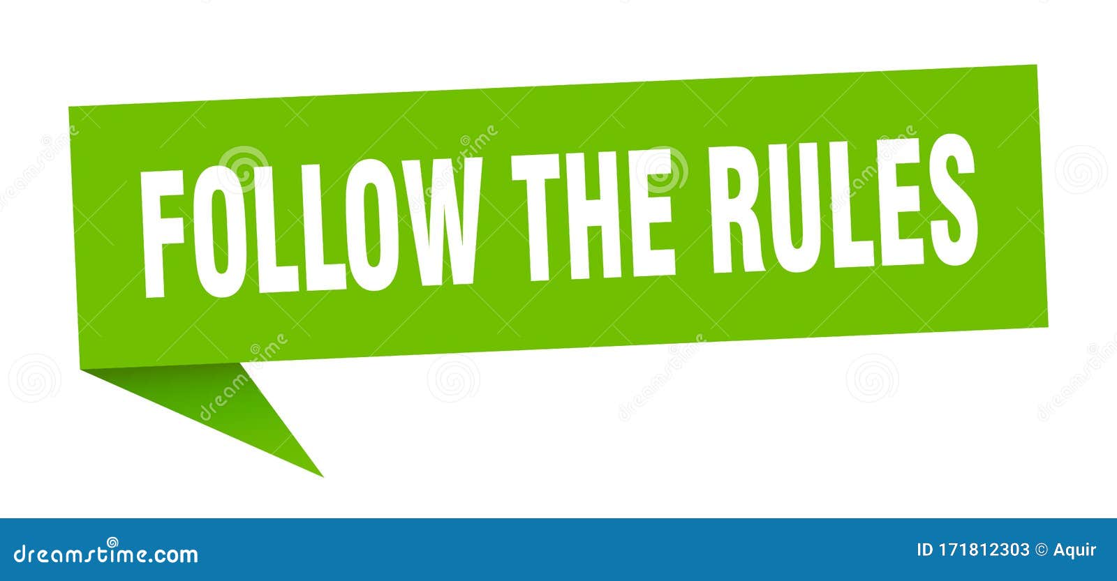 Follow the Rules Speech Bubble. Follow the Rules Ribbon Sign Stock ...
